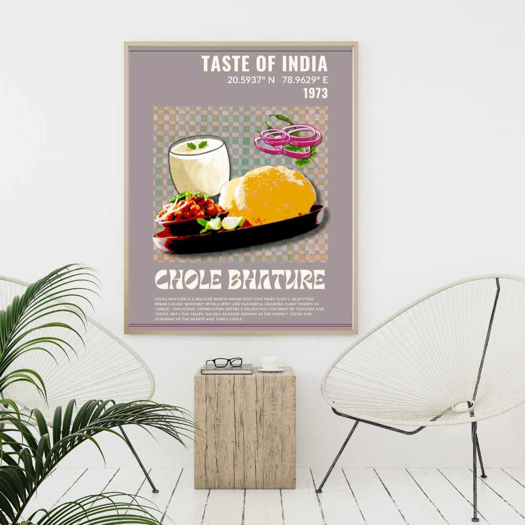 Chole Bhature | India Poster | Desi Art | Kitchen Décor | Food Art ...