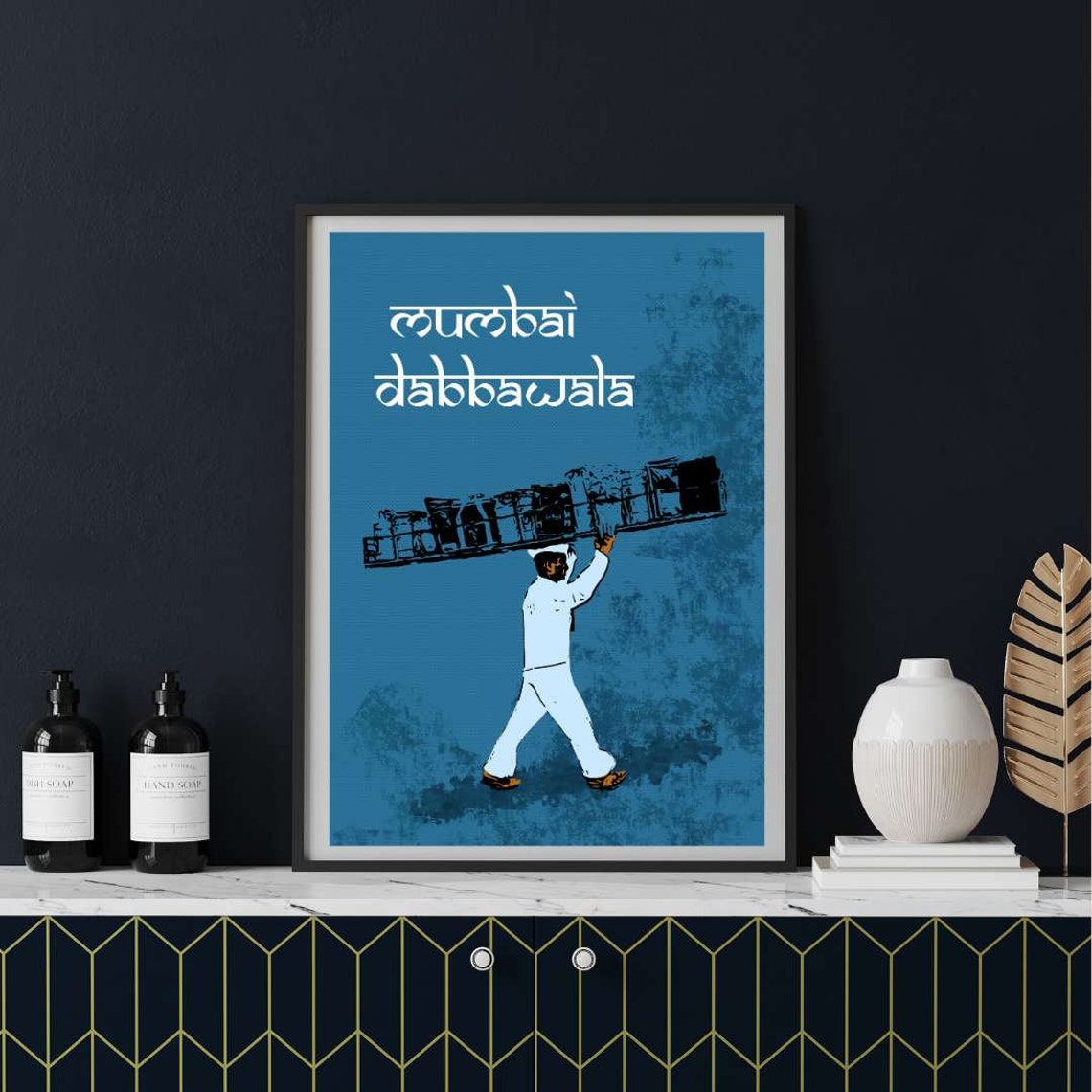 Mumbai Dabbawala Poster, Lunchbox Delivery, Tiffin Service, Mumbai ...