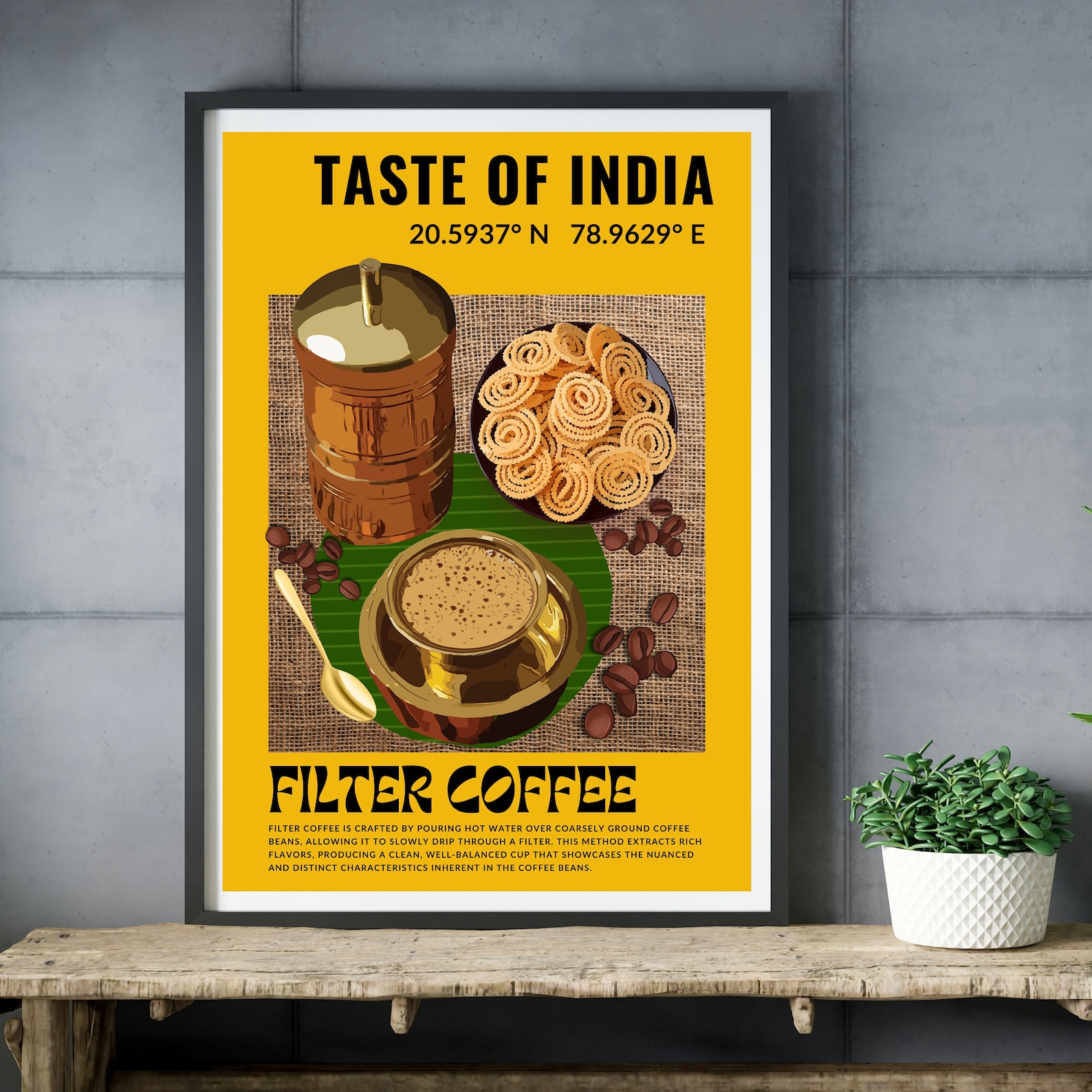 Filter Coffee | India Poster | Desi Art | Kitchen Décor | Food Art ...