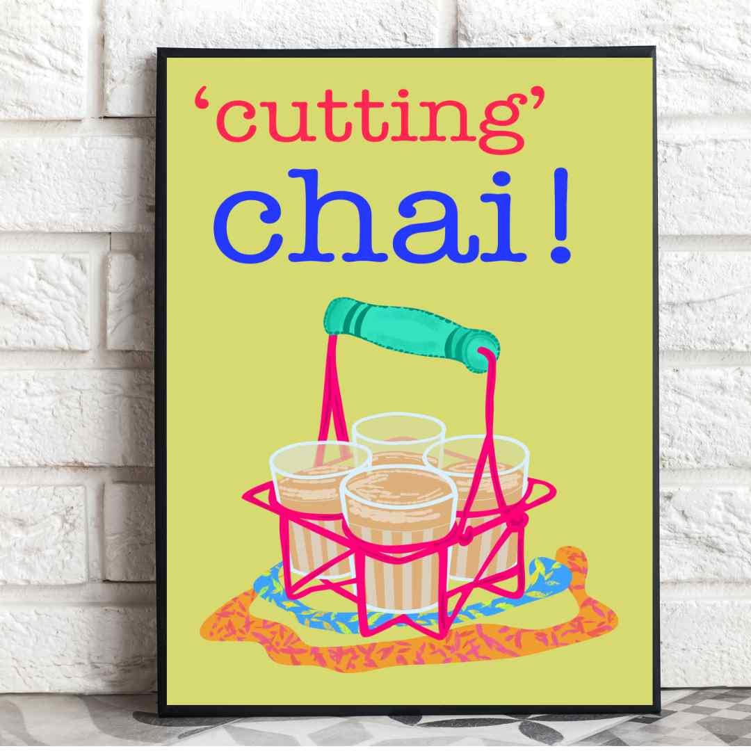 Indian Desi Wall Art Print Poster-chai Time | Desi Art | Housewarming ...