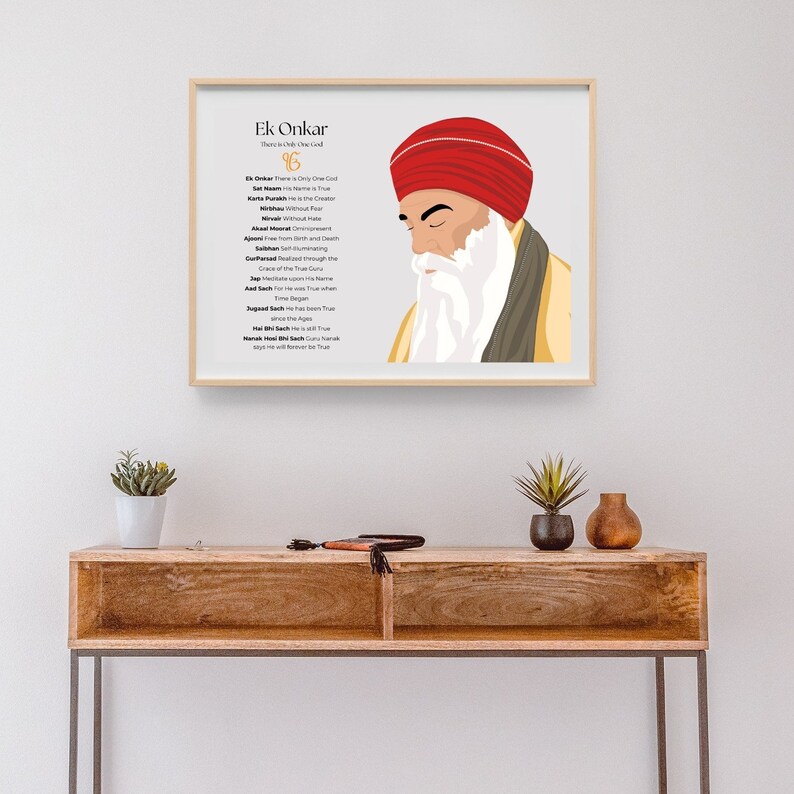 Guru Nanak Sahib Ek Onkar Sikh Sikh Art Punjabi Art Illustration ...