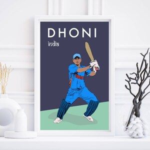 Mahendra Singh Dhoni Poster, Cricket Legend Artwork, Limited Edition ...