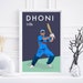 Mahendra Singh Dhoni Poster, Cricket Legend Artwork, Limited Edition ...