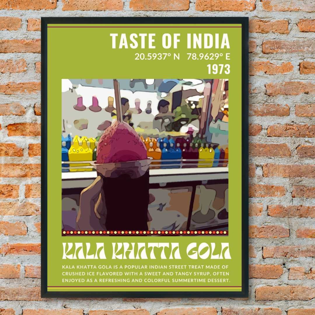 Kala Khatta Gola | India Poster | Desi Art | Kitchen Décor| Food Art ...