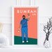 Jasprit Bumrah Poster, Cricket Superstar Art, Digital Art, Art, Cricket ...