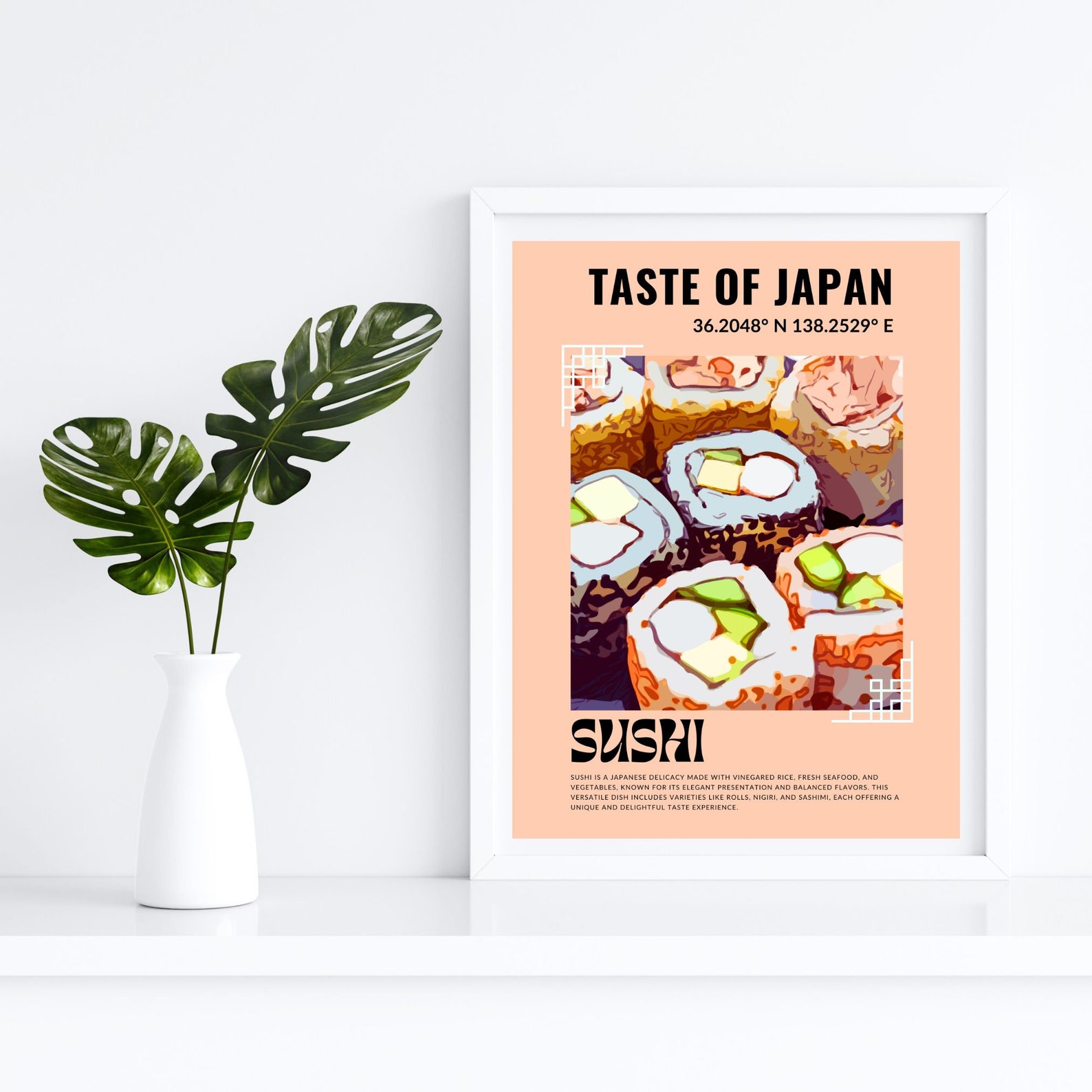 Sushi Print | Japan Poster | Kitchen Décor | Food Art | Eat Sign | Pop ...