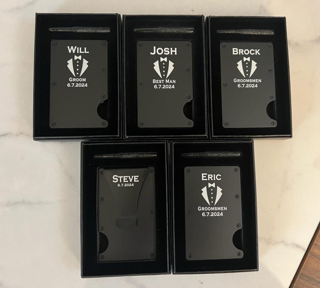 Groomsmen Gift, Best Man Gift, Wallet for Groom Team, Groom Bachelor ...