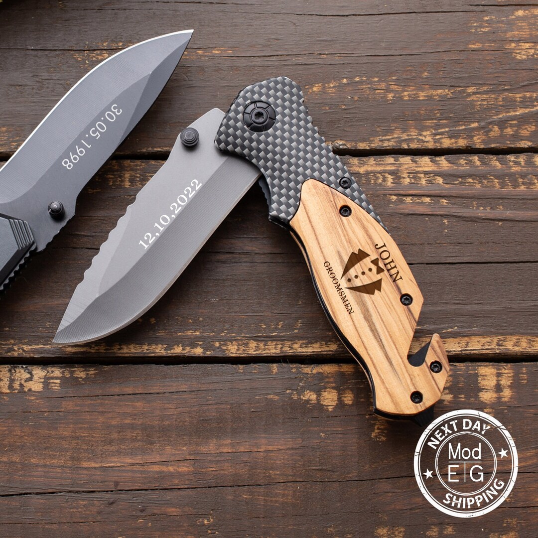 Personalized Knives for Groomsmen & Best Man, the Ultimate Bachelor ...