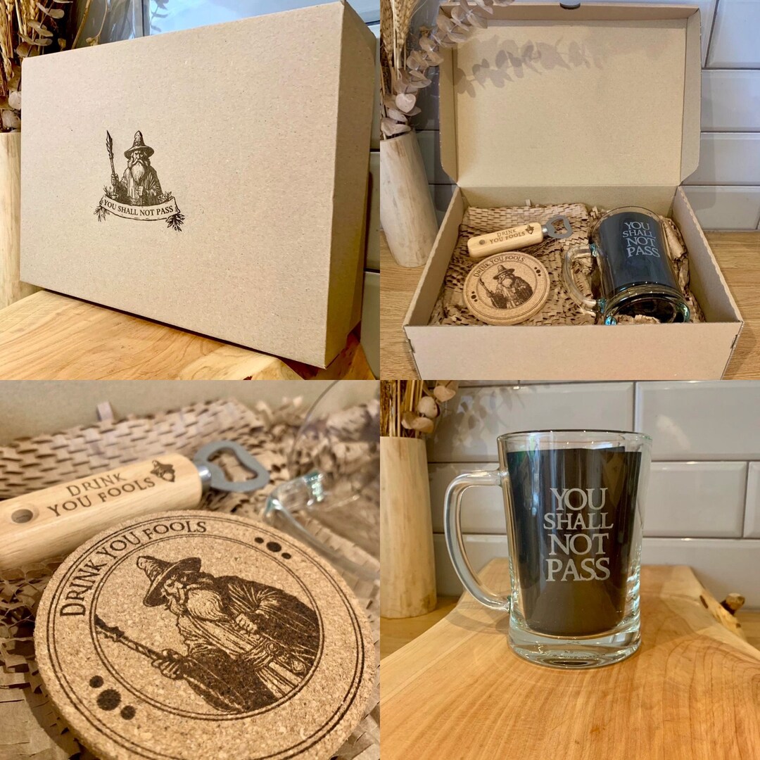 LOTR Beer Set GLASS Great Fathers Day Gift Gifts for Dad Gifts for ...