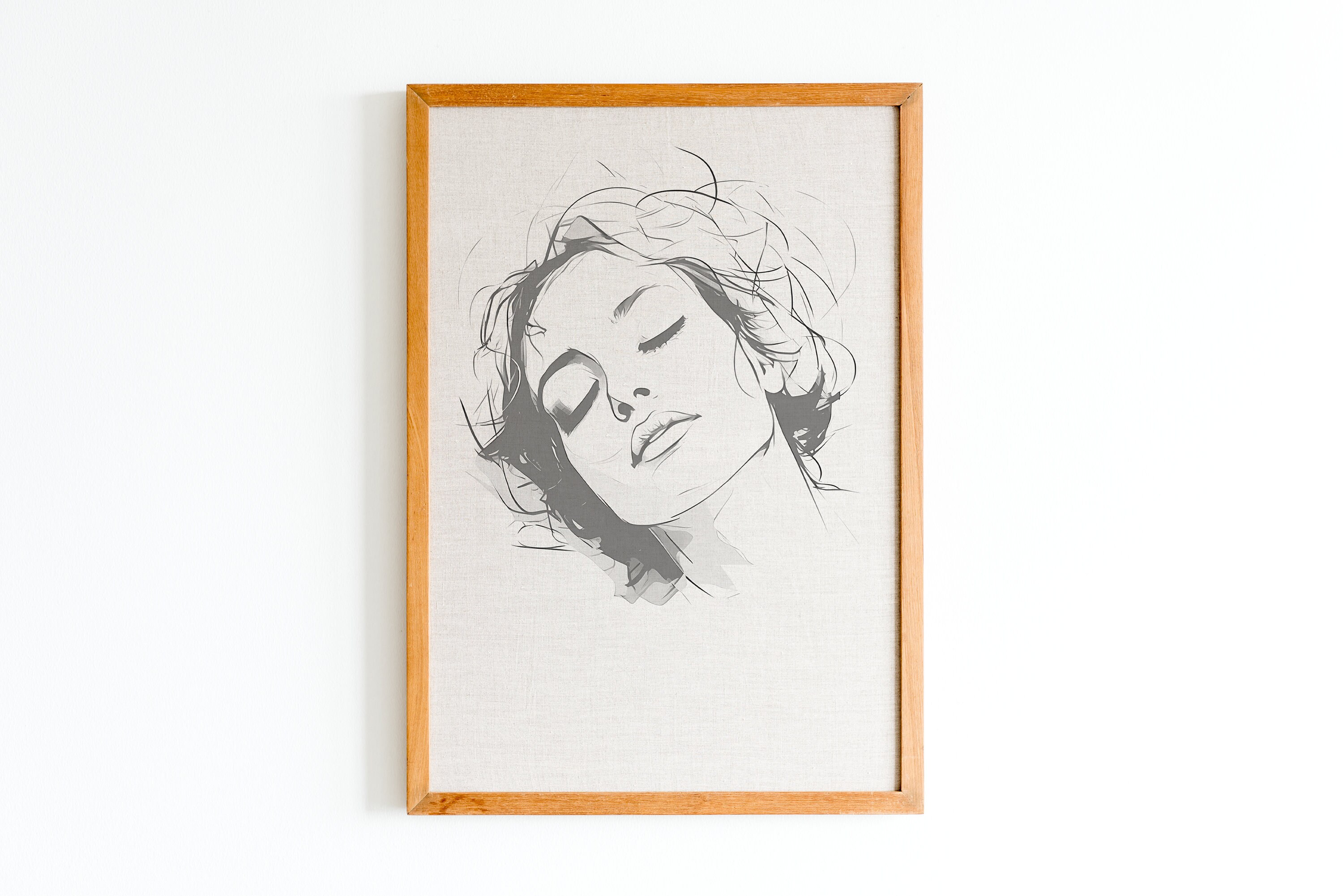 Set of 3 Woman Portraits Line Art Print Female Line Drawing - Etsy