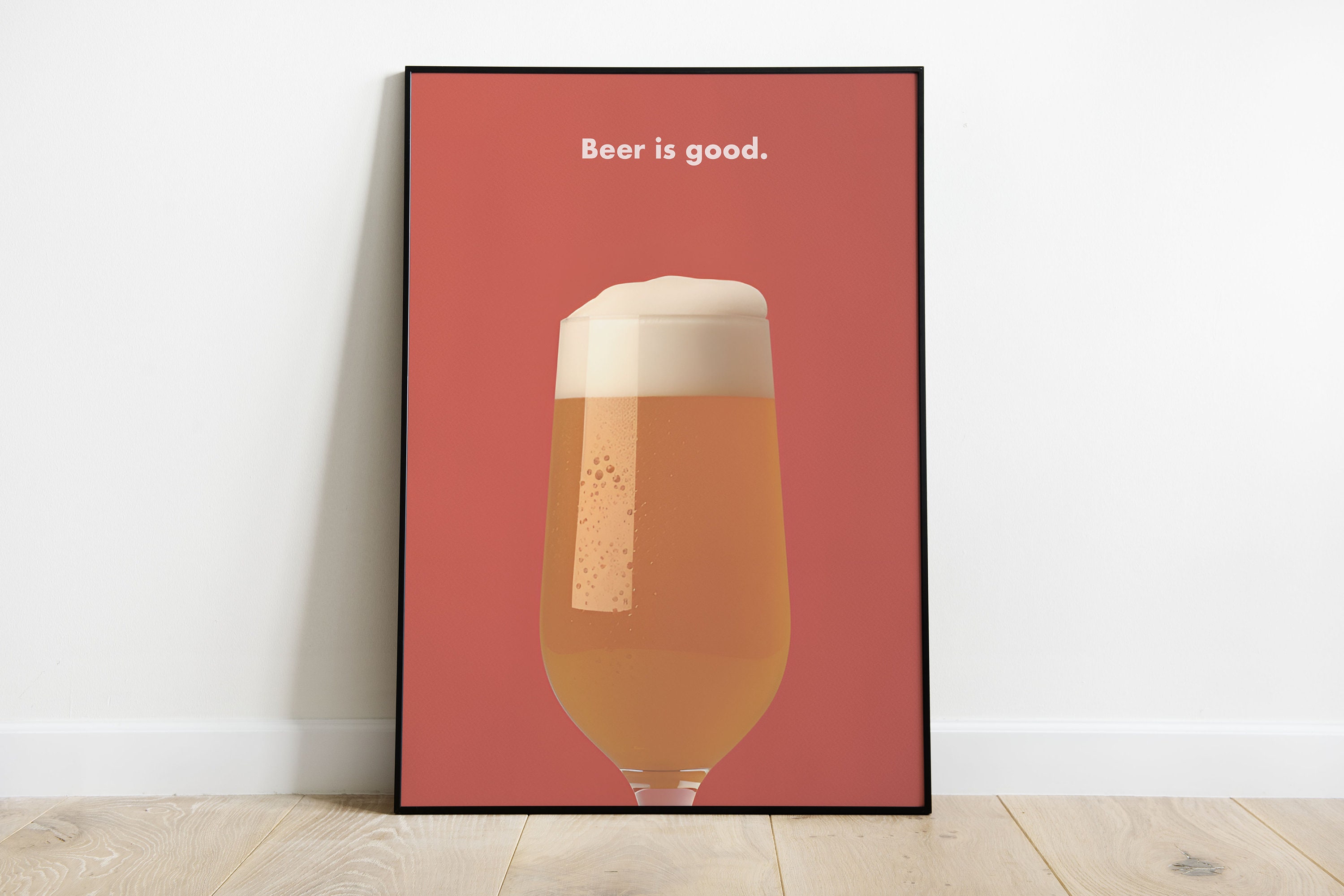 Beer Wall Art, Beer Poster, Bar Wall Decor, Alcohol Wall Art, Beverage ...
