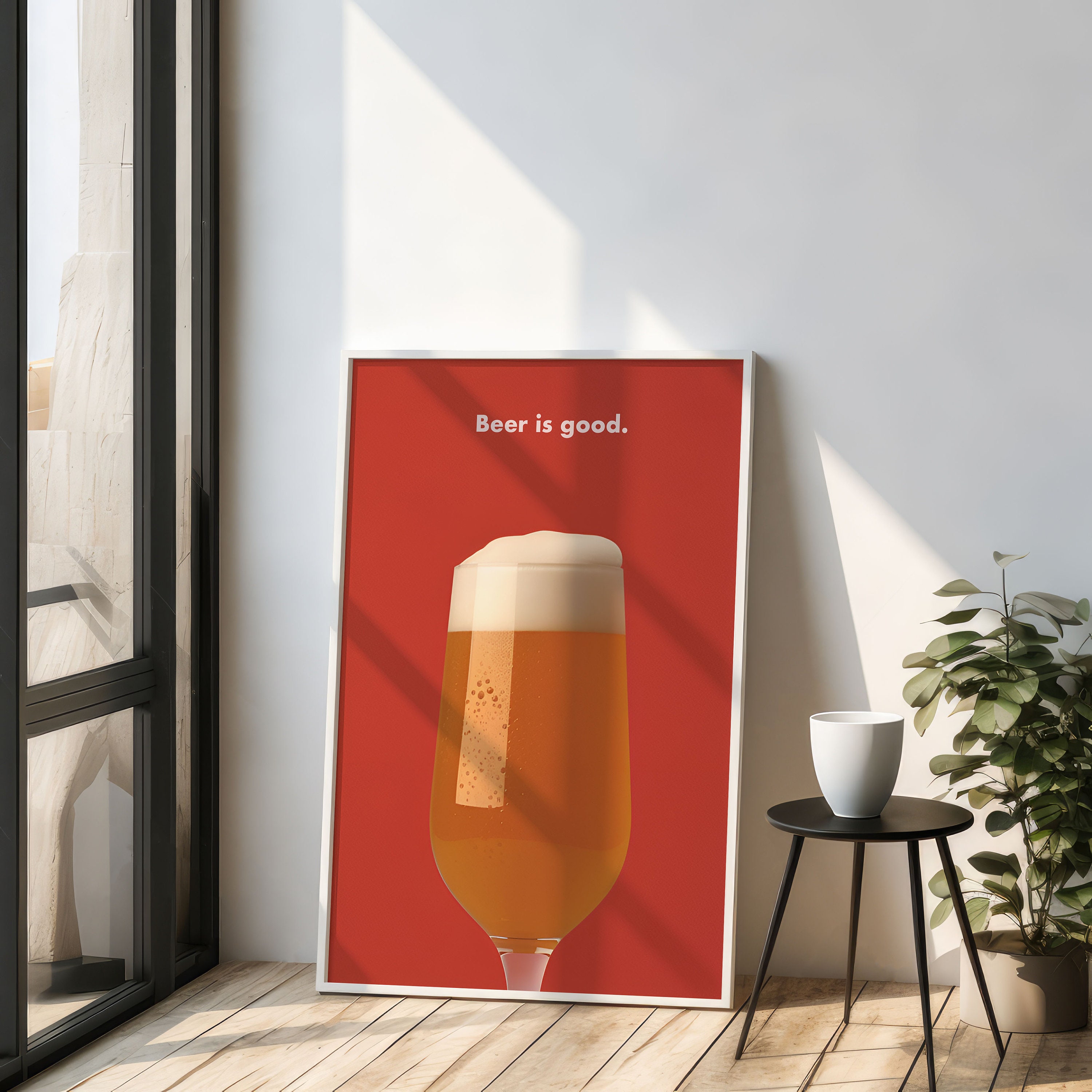 Beer Wall Art, Beer Poster, Bar Wall Decor, Alcohol Wall Art, Beverage ...