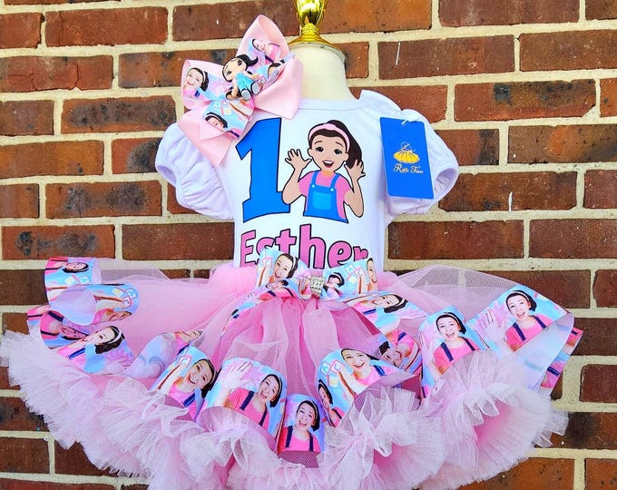 Miss Rachel Birthday Outfit Girl, Custom Tutu Set With Name & Age, 1st ...