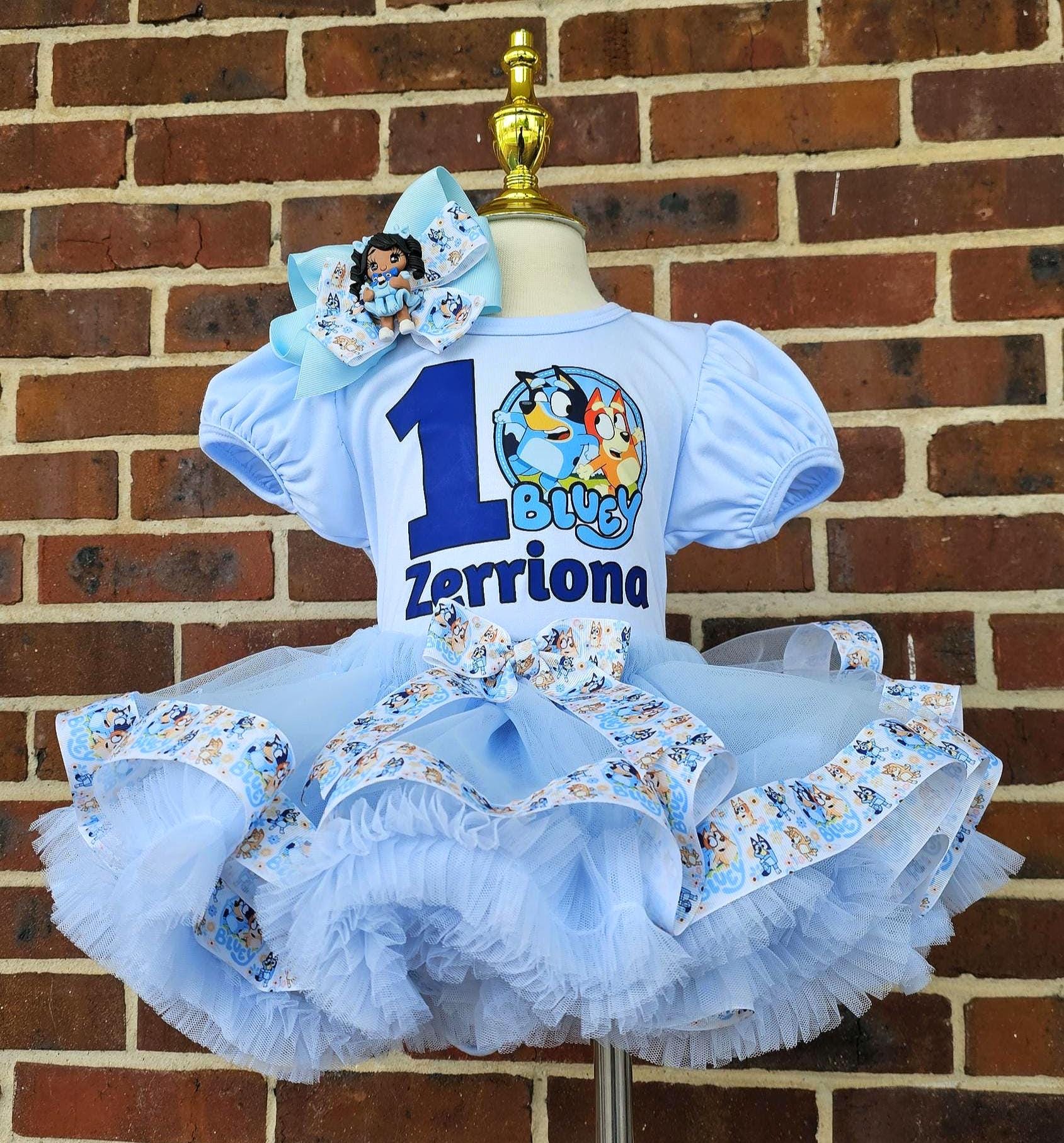 Bluey Birthday Outfit for Girl, Personalized Bluey Tutu Dress, Toddler ...
