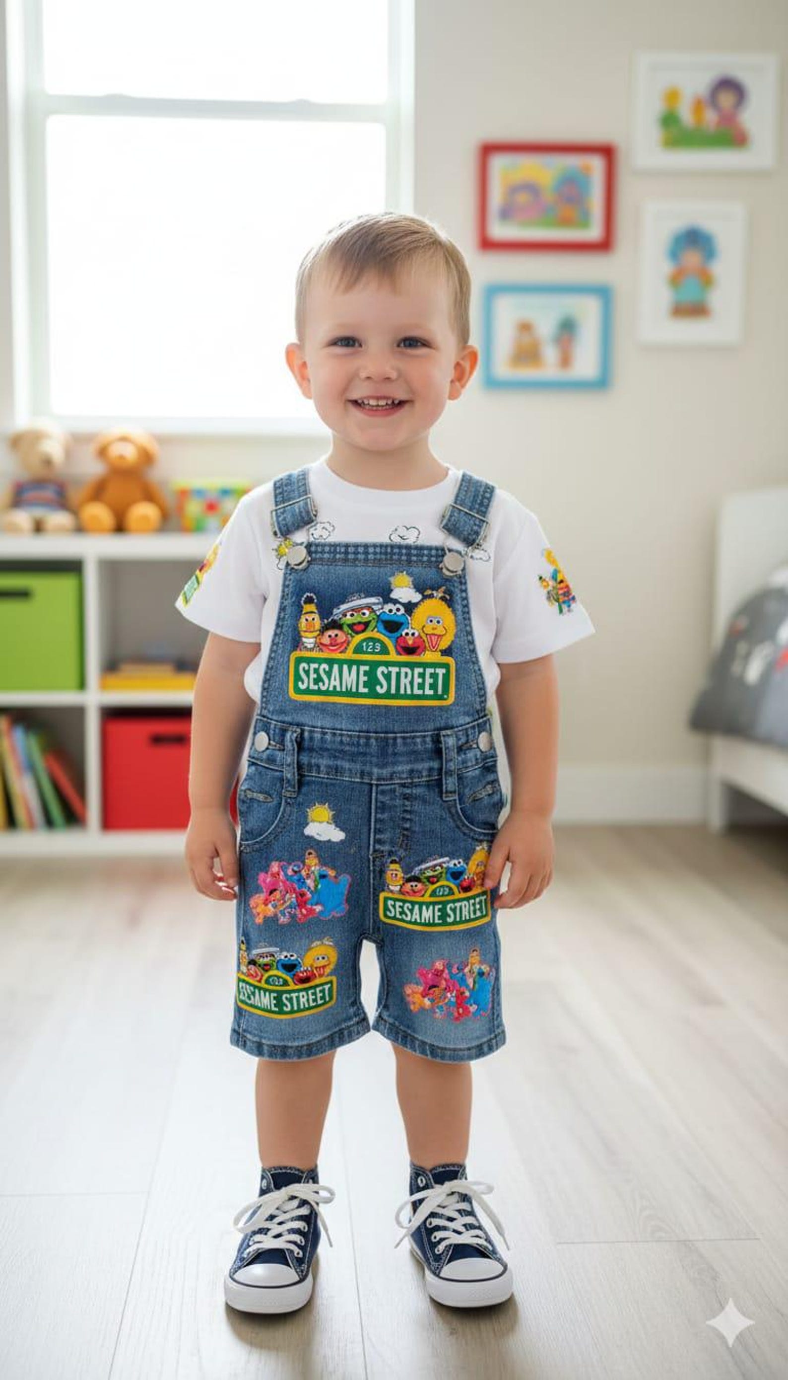Custom Kids Denim Overalls, Personalized Birthday Outfit, Character ...