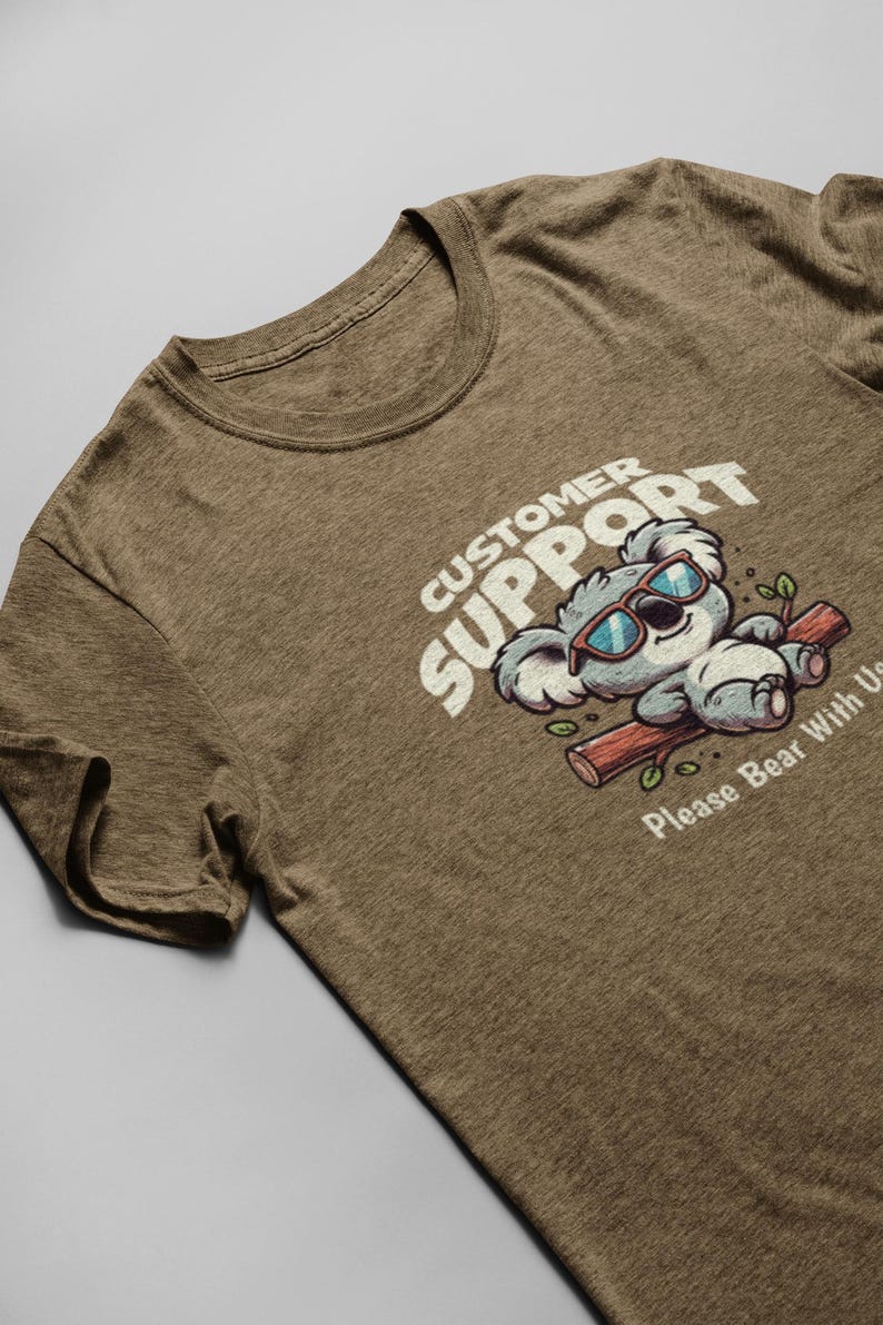 Tech Support Shirt - Funny Koala Bear Shirt | Customer Service T-shirt ...