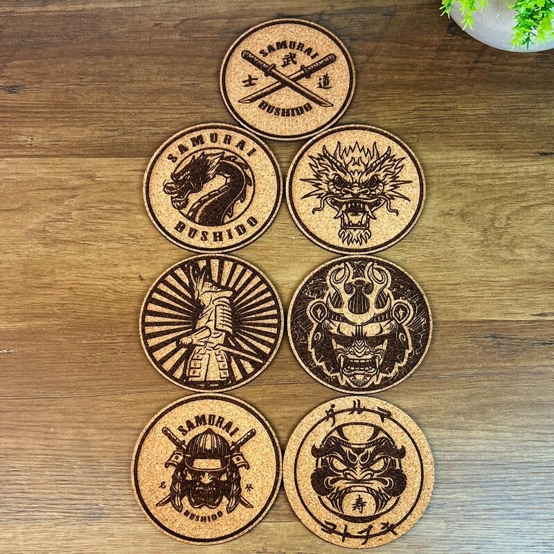Japanese Design Coasters - Etsy