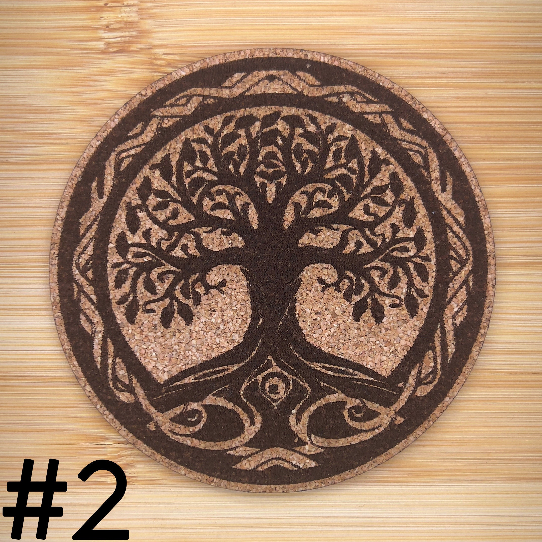 Viking-themed Handmade Cork Coasters Celtic Symbols Pagan Home Decor ...