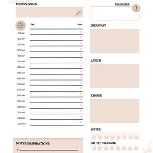 Daily Digital Planner Printable Planner to Do Lists Goal Tracker Habit ...