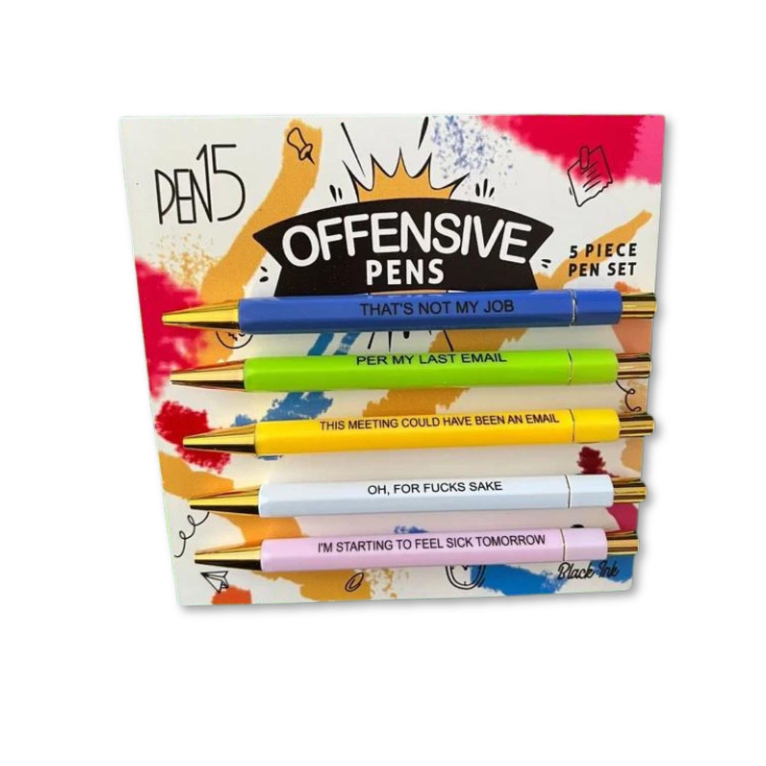 Offensive Pen Set-funny Pens-birthday Gift-funny Pen Set-gift for Adult ...