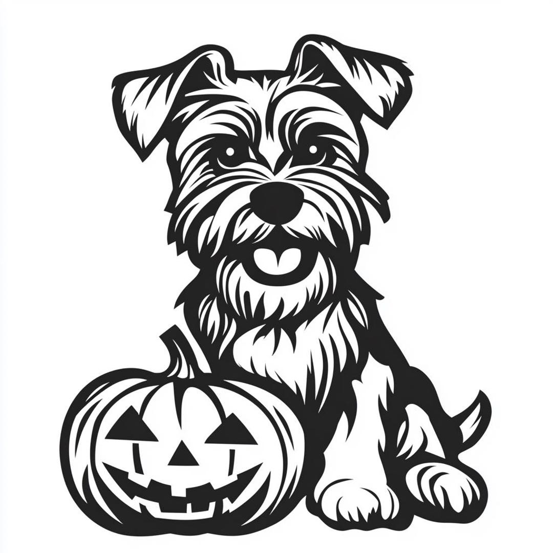 Schnauzers Bundle SVG - Cute Fall Dog Decor - Etsy