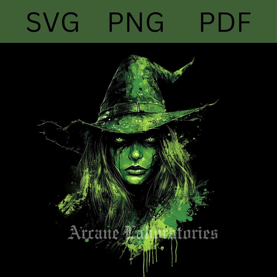 Green Witch SVG Bundle, Witch Hat SVG, Spooky, Halloween SVG, Witch ...
