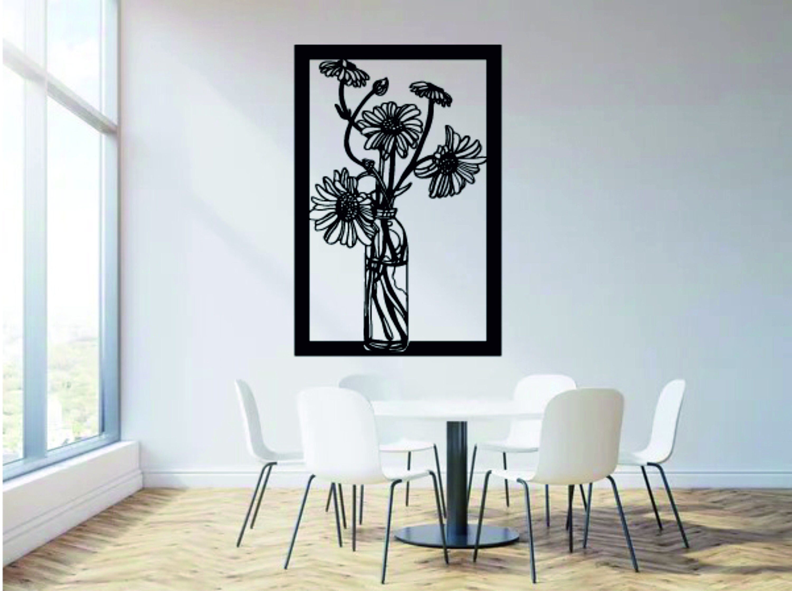 Flower Dxf Png Svg Files Flowers Svg Laser Cut Wall Art for - Etsy