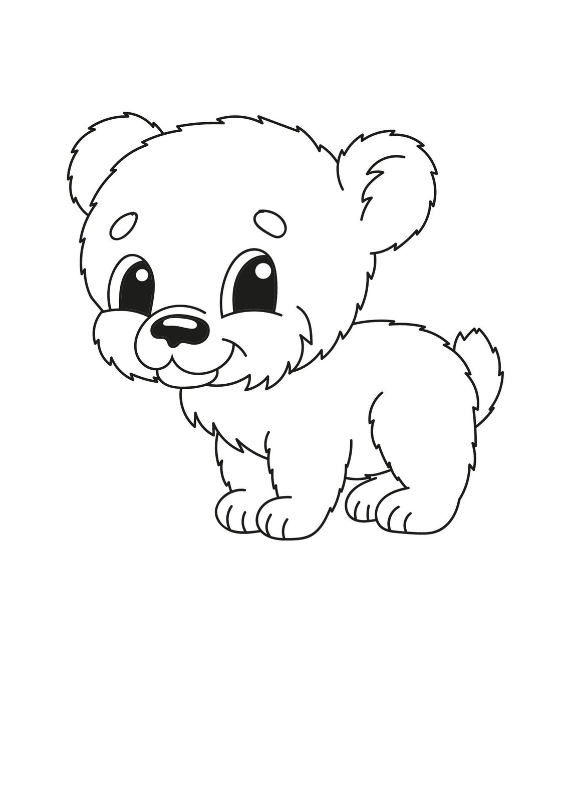 Cute Printable Animal Coloring Pages - Etsy