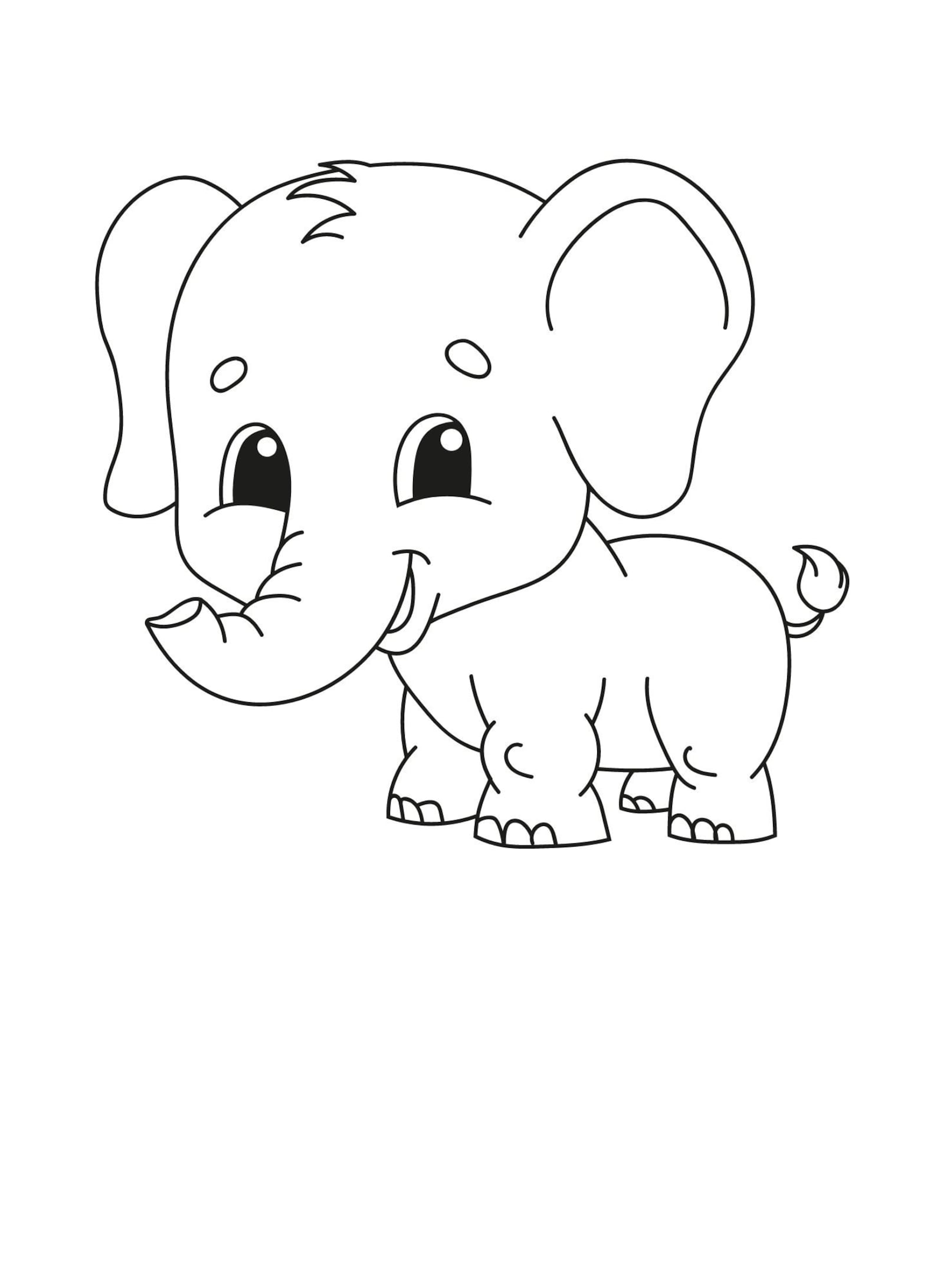 Cute Printable Animal Coloring Pages - Etsy