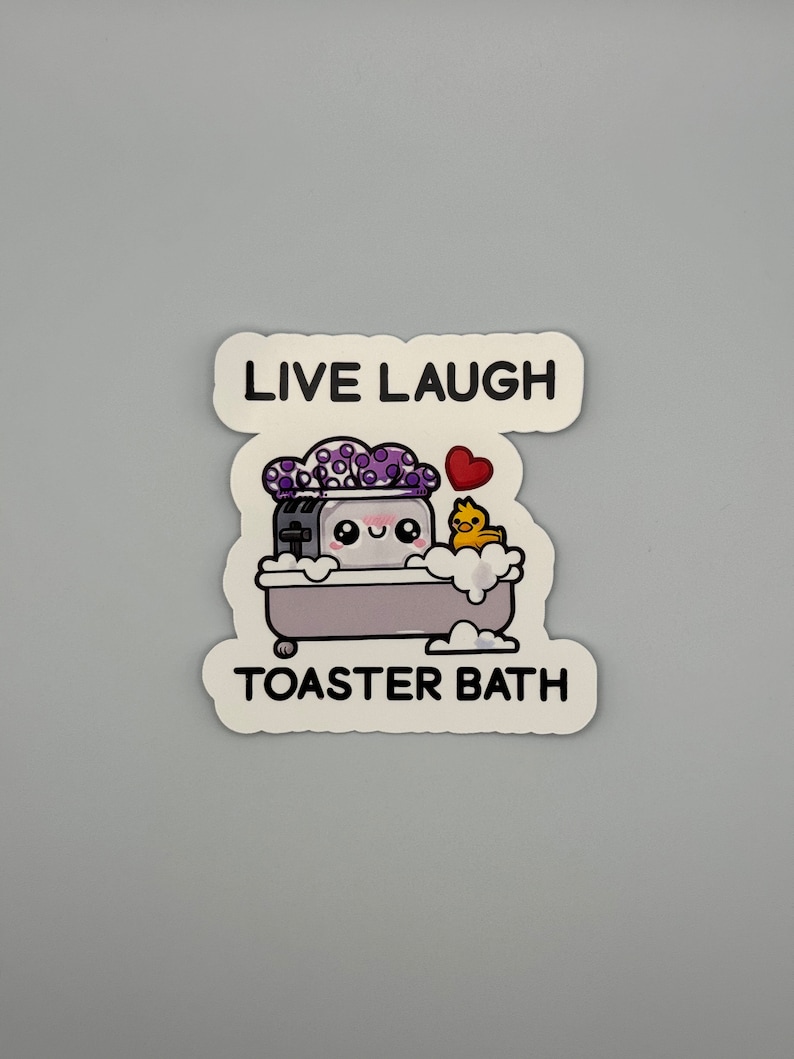 Live Laugh Toaster Bath Sticker - Etsy