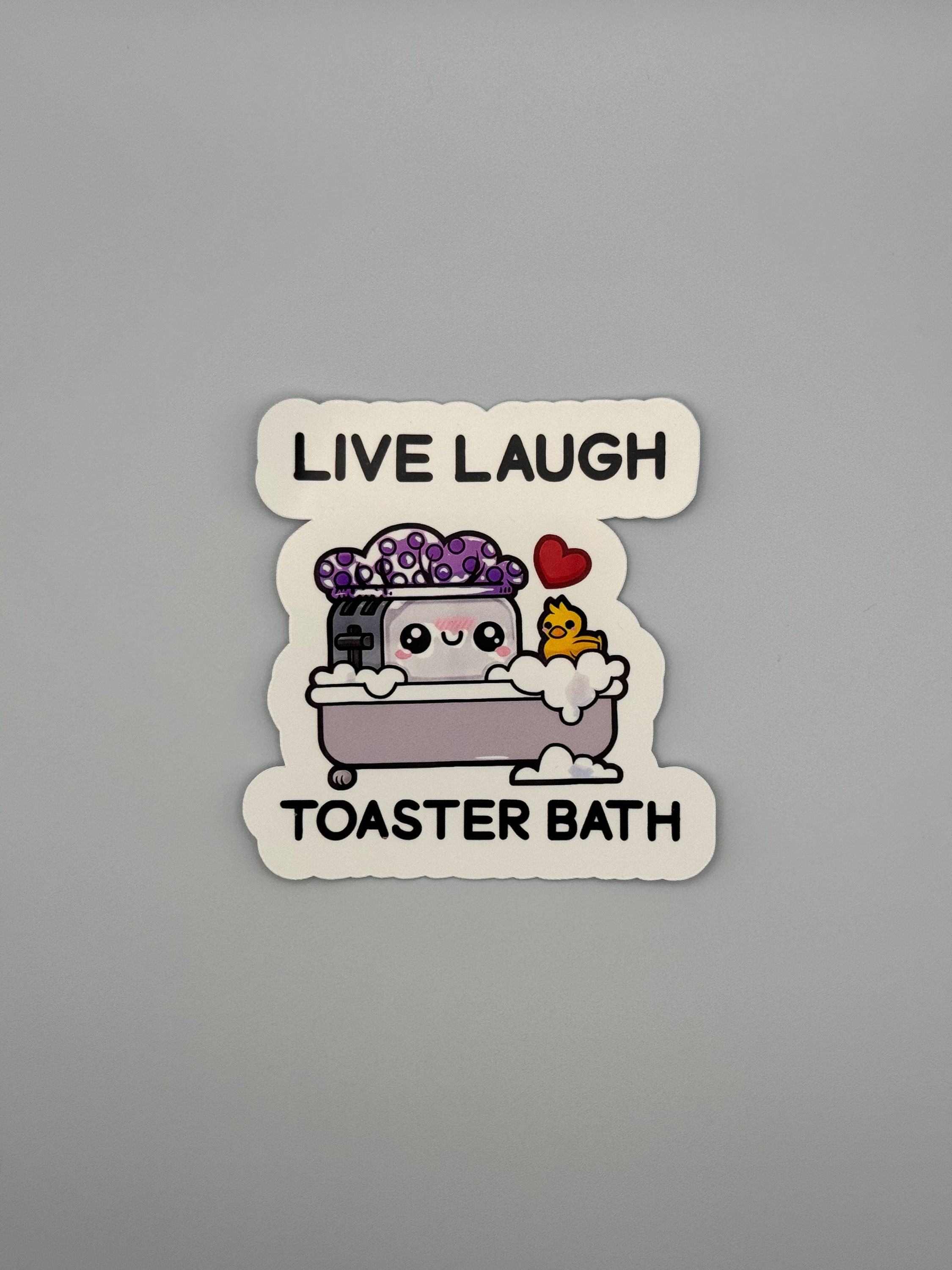 Live Laugh Toaster Bath Sticker - Etsy