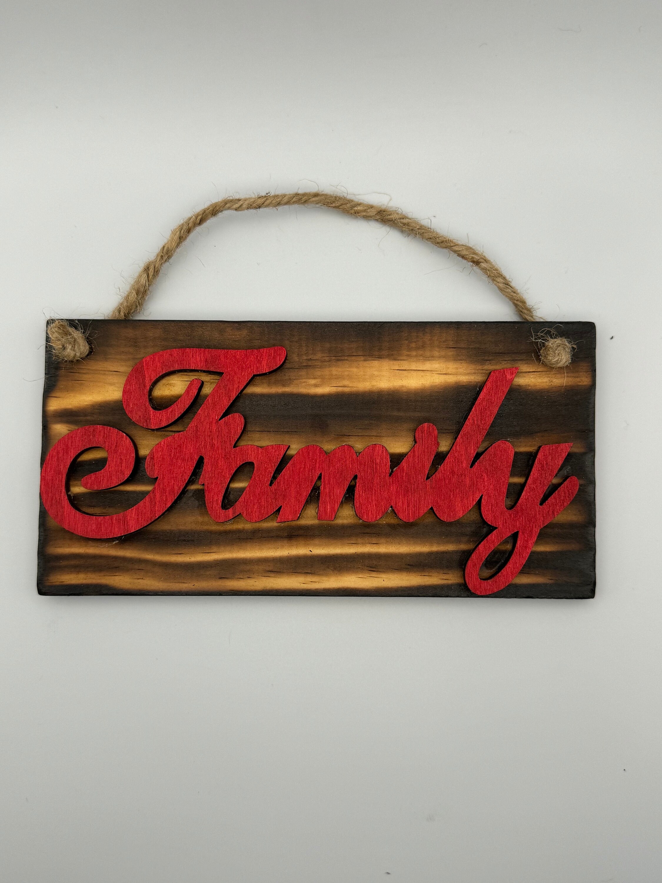 Handmade Family Wood Burnt Sign - Etsy