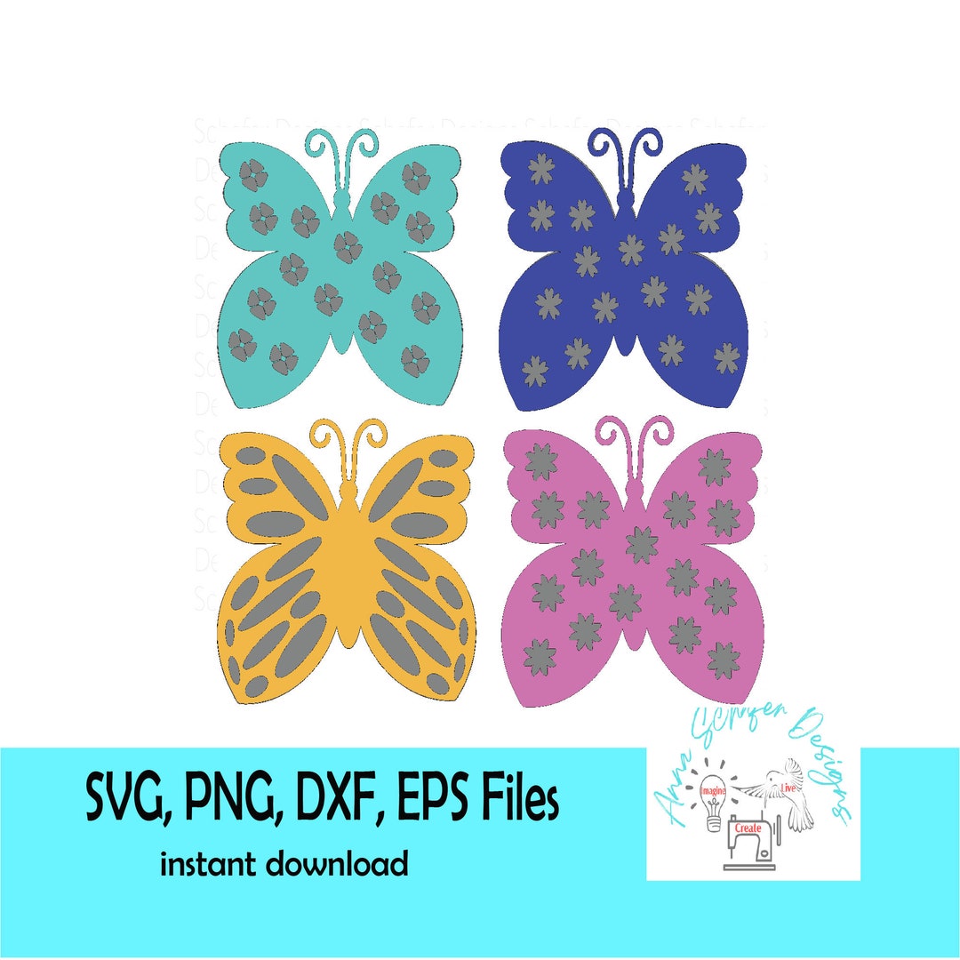 Butterfly Bundle Svg 3d Butterfly Svg Layered Butterfly Svg - Etsy