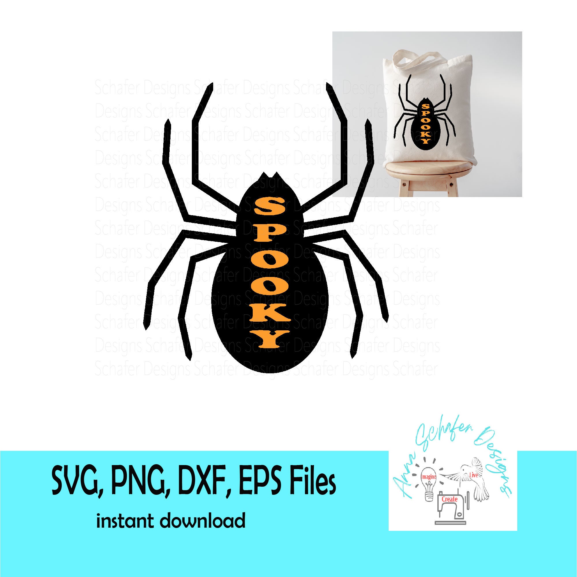Halloween Svg Black Spider Spooky Svg Spooky Spider Svg - Etsy
