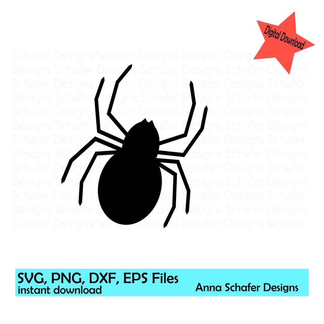 Halloween Black Spider Svg, Spider Svg, Spider Png, Cricut and ...