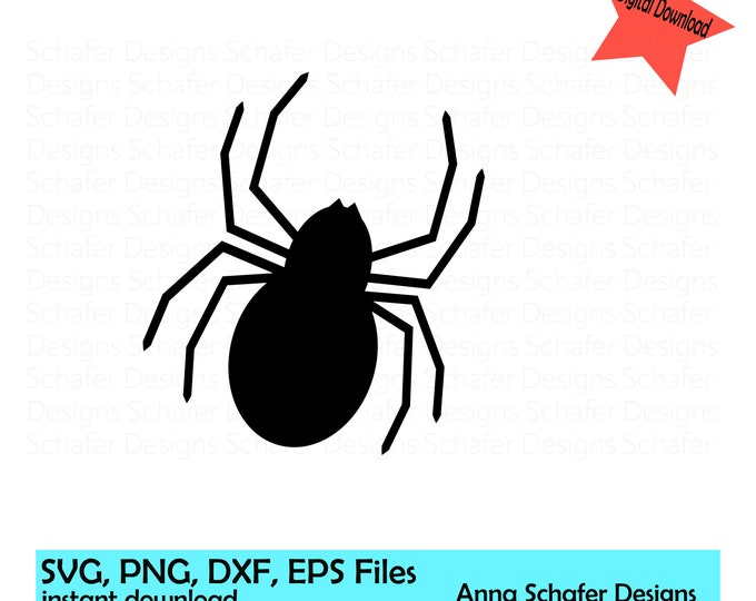 Halloween Black Spider Svg, Spider Svg, Spider Png, Cricut and ...