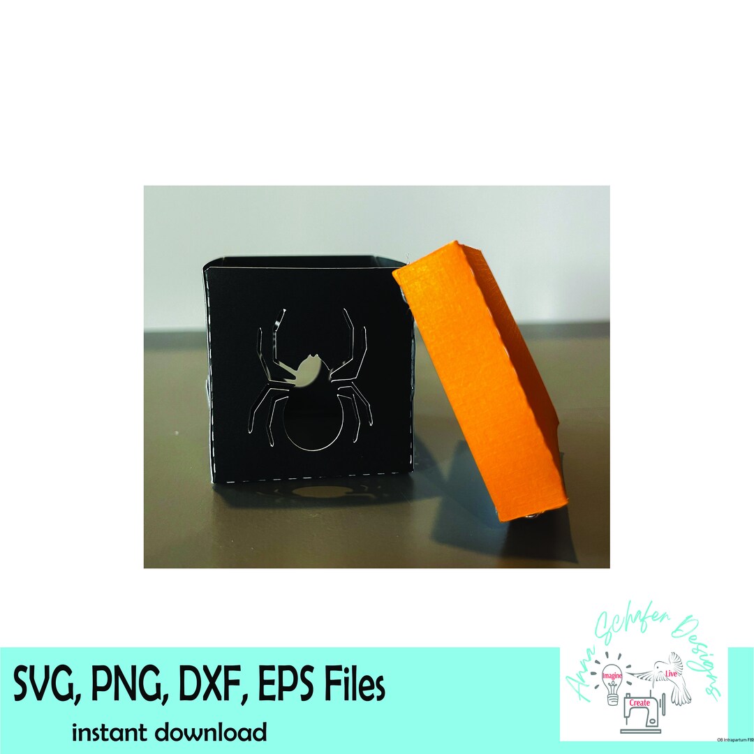 Halloween Favor Box, Favor Box Svg, Spider Cut-out Box, Party Decor Svg ...
