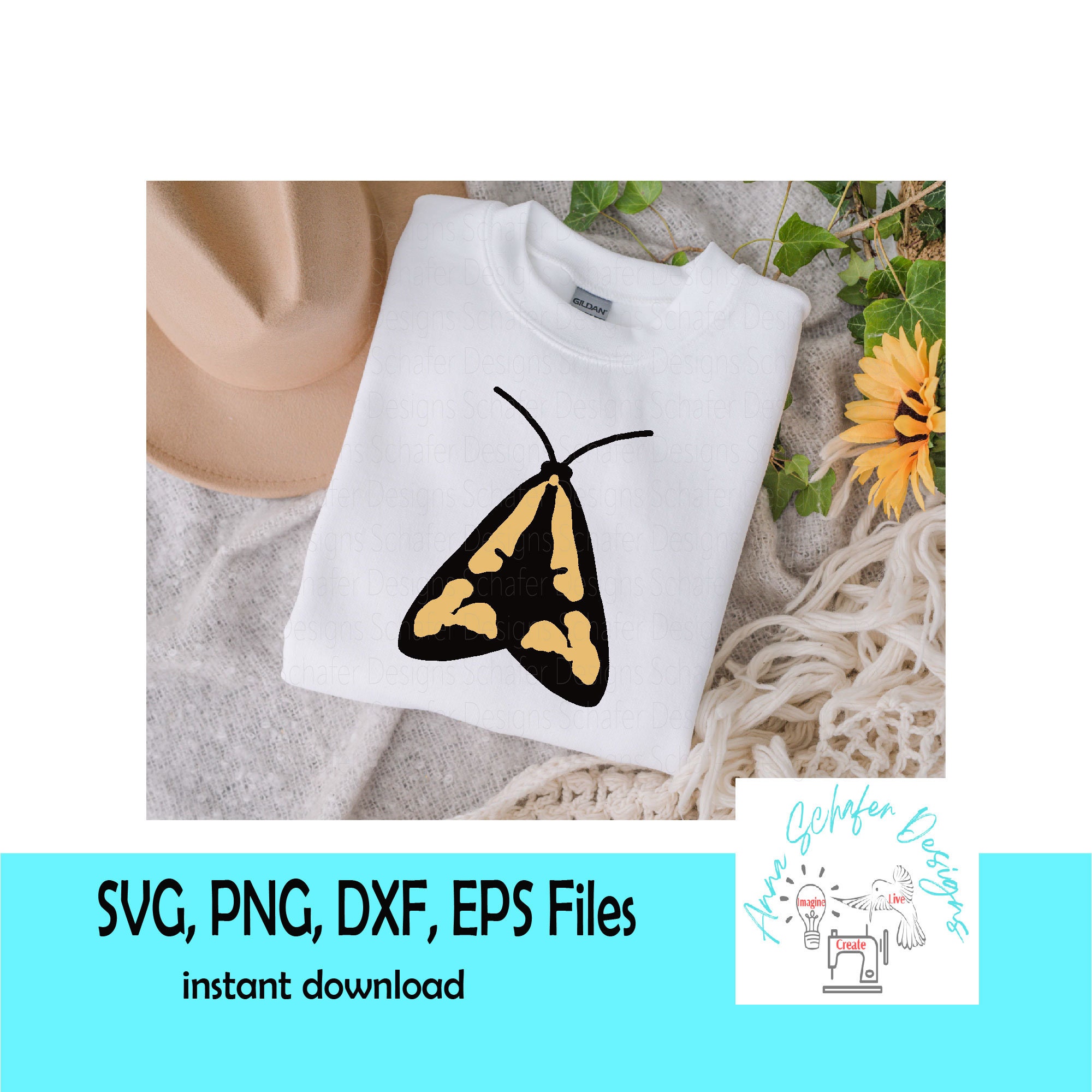 Haploa Lecontei Moth Svg, Moth Svg, Yellow and Black Moth Svg, Insect ...