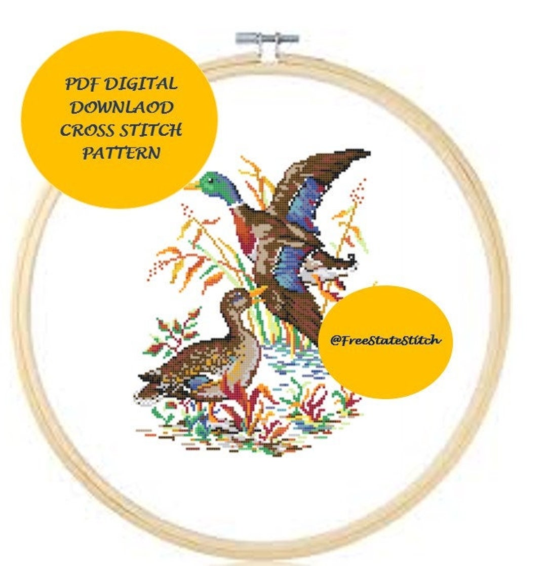 Vintage Duck Cross Stitch Pattern (digital Download) - Etsy