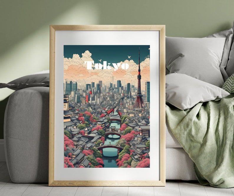 Japanese Digital Art - Japanese Style Design - Minimalistic Poster ...