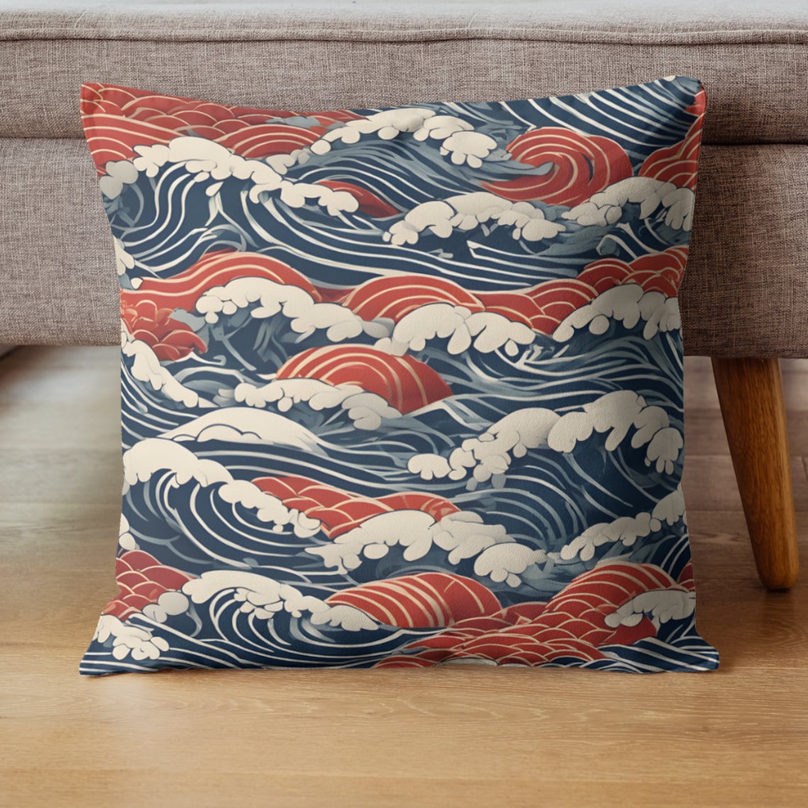 12 Seamless Japanese Style Wave Designs - Uneasy Waves - Japanese Style ...
