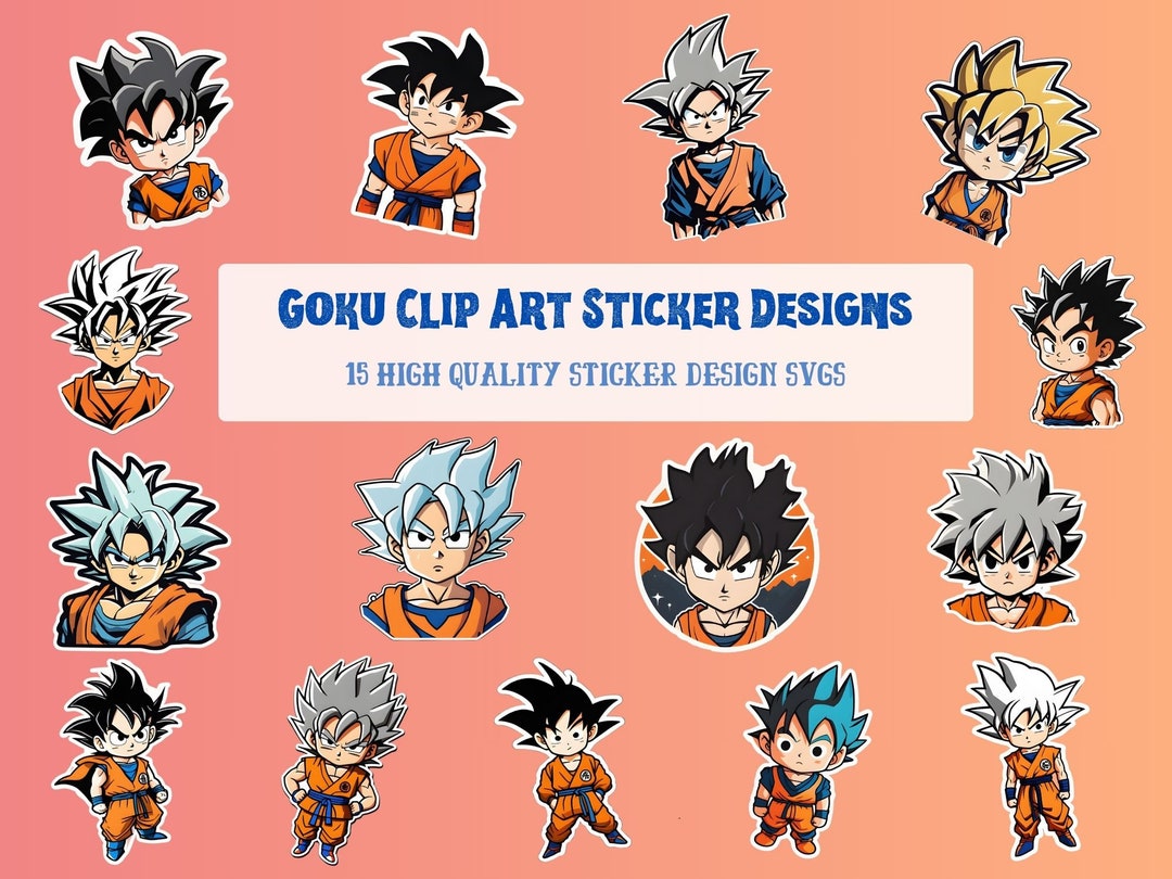 15 Goku Inspired SVG Sticker Designs SVG Stickers Anime - Etsy Ireland