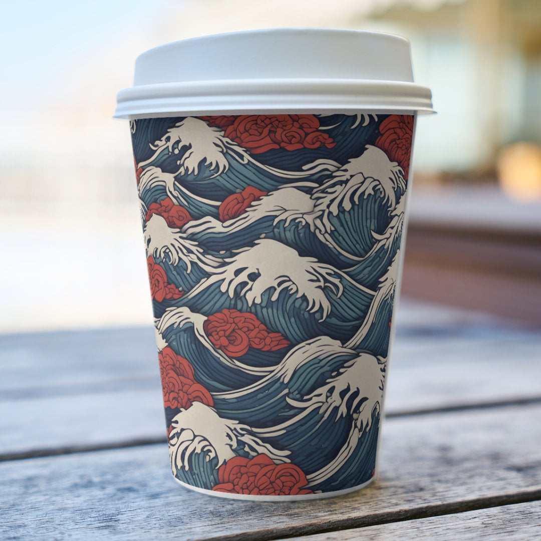 12 Seamless Japanese Style Wave Designs - Uneasy Waves - Japanese Style ...