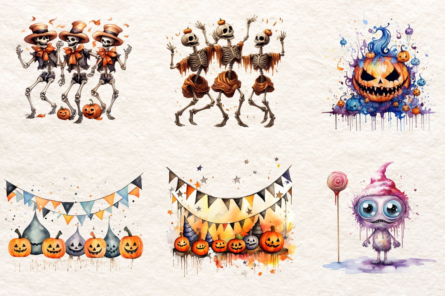 Halloween Clip Art PNG Files - Digital Downloads - Printable PNG Files ...