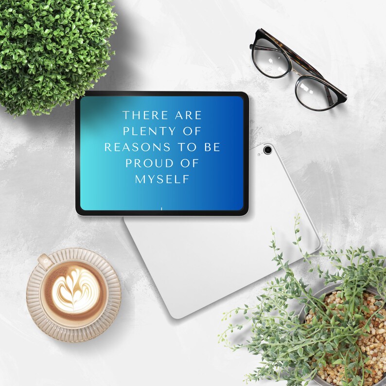 Blue Affirmation Card Printable Gifts for Men Affirmation Deck Digital ...