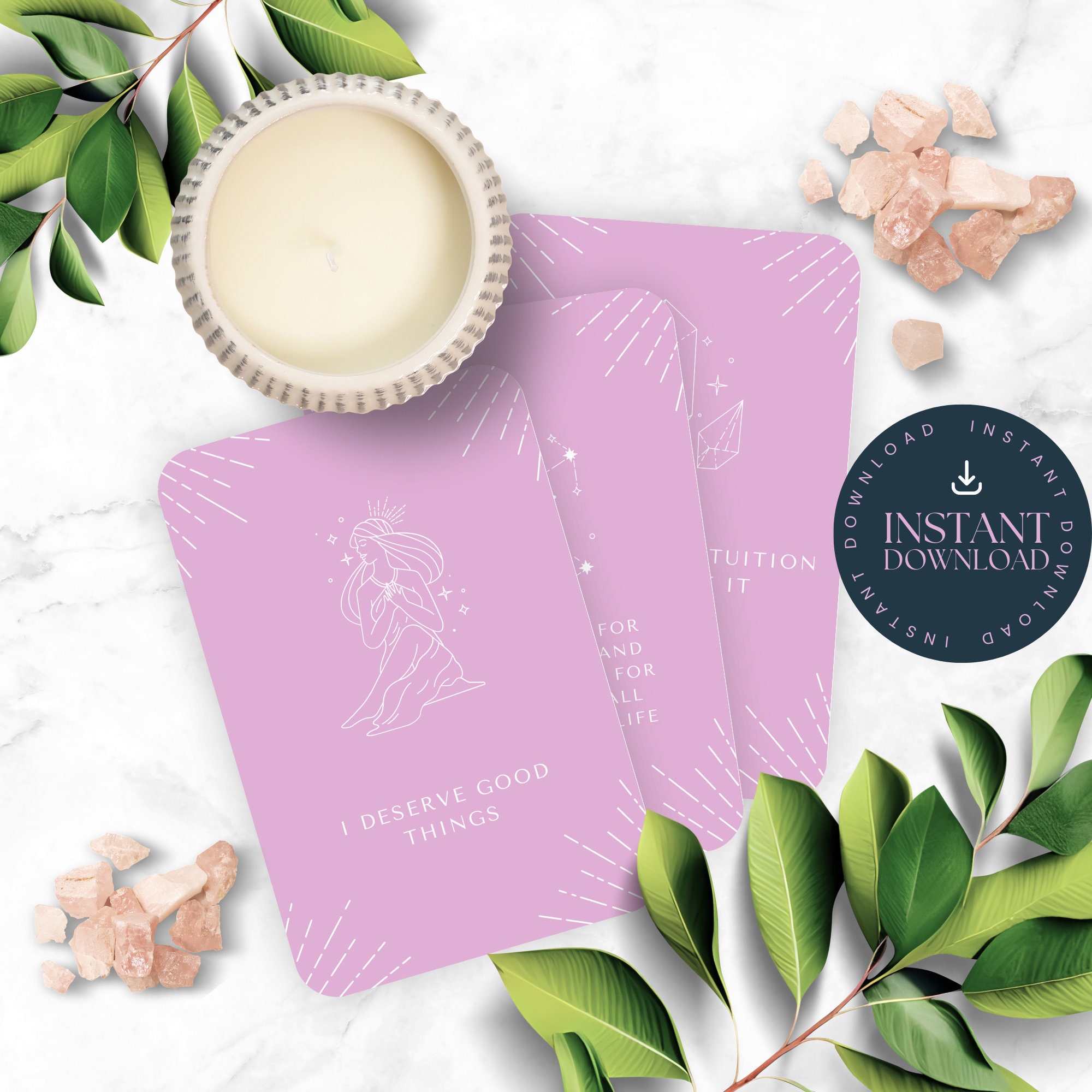 Positive Cards Printable Cards Manifestation Cards Mental Health ...