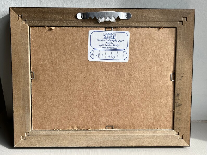 Vintage 90s Creative Calligraphy Lynn Norton Parker Framed Print ...