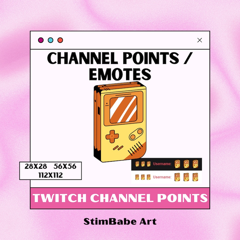 90's Game Boy Twitch Channel Point / Emote - Etsy