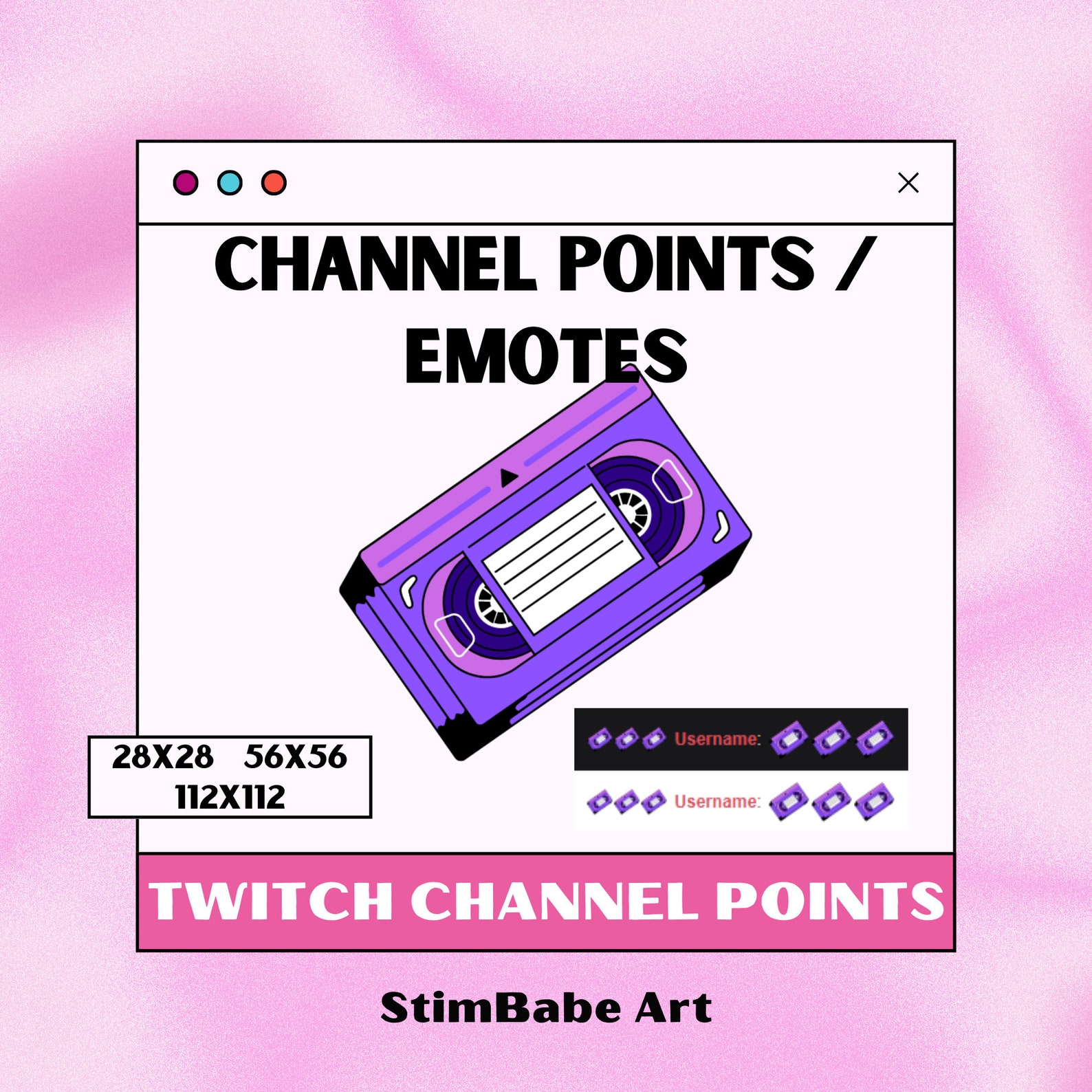 90's VHS Tape Twitch Channel Point / Emote - Etsy