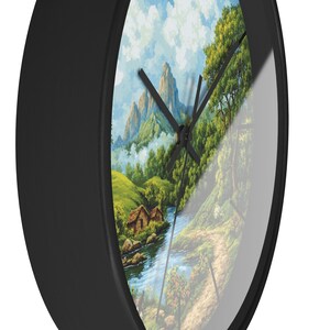 Bright Nature Scene Inspired Wall Clock Trees Wall Clock Home Decor ...
